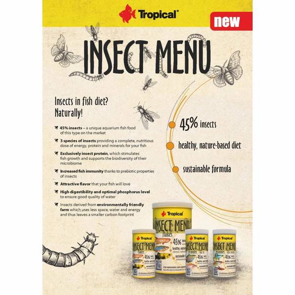 Tropical Insect Menu Granules Size S 250 ml - Akvarieboden